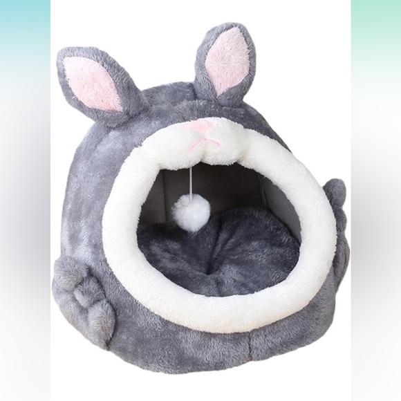 Cat | Cats Cave Bed With Interactive Ball Comfortable Cuddle House Nest ...
